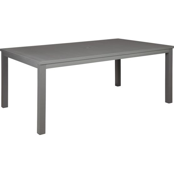Okada Gray Rect Dining Table W/Umb Opt
