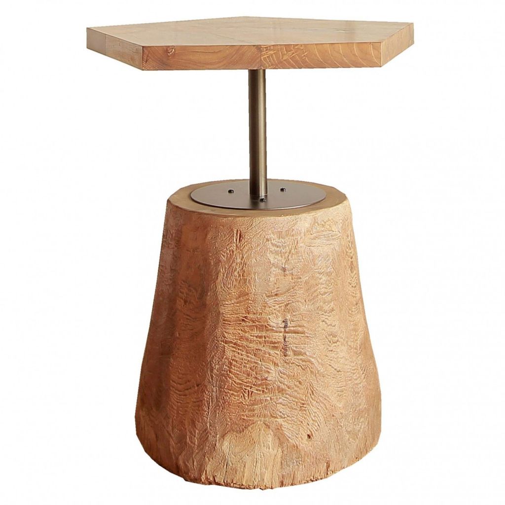 Paige Reclaimed Teak Root Side Table, Natural