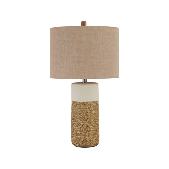 Evalyn Ochre Ceramic Table Lamp