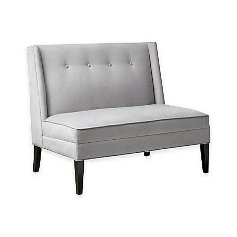 Johnson Button Tufted High Back Settee