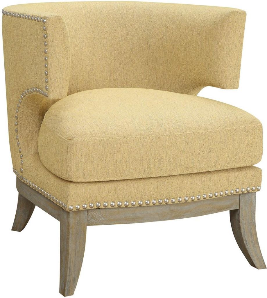 Georgio Yellow Barrel Back Chair
